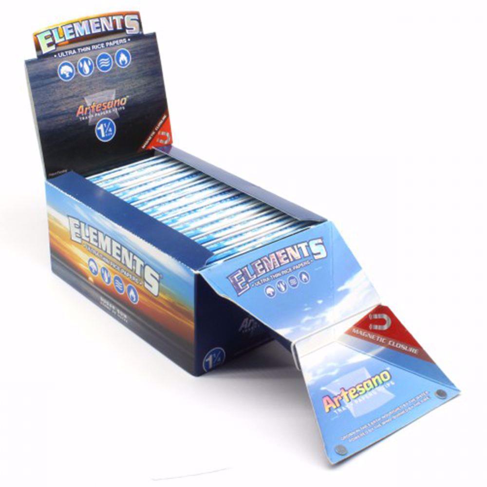 ELEMENT'S 1 1/4 SIZE ARTESANO ULTRA THIN RICE ROLLING PAPERS + TIPS ...