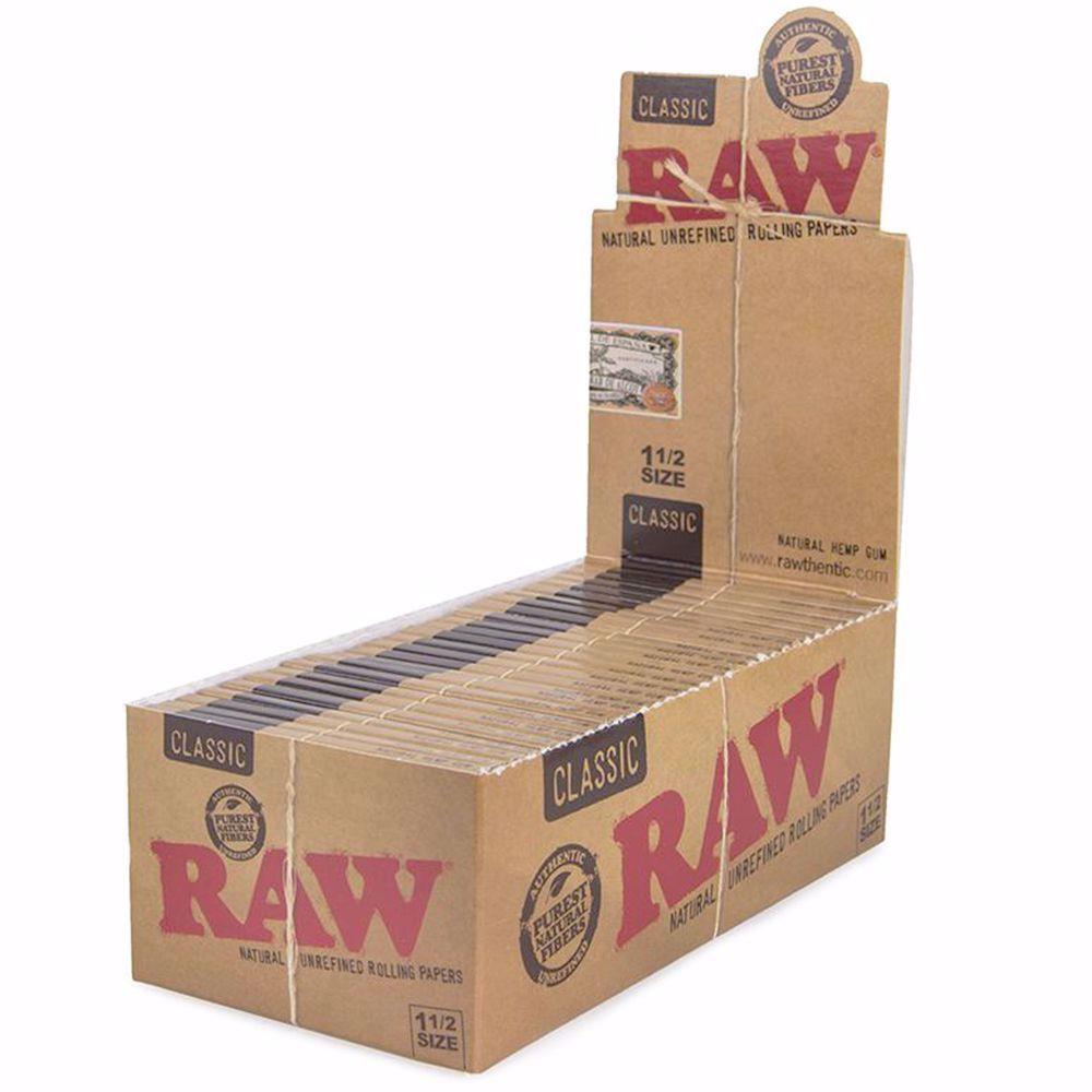 Raw Classic 1 1 2 Size Natural Unrefined Rolling Papers Rolling Ace