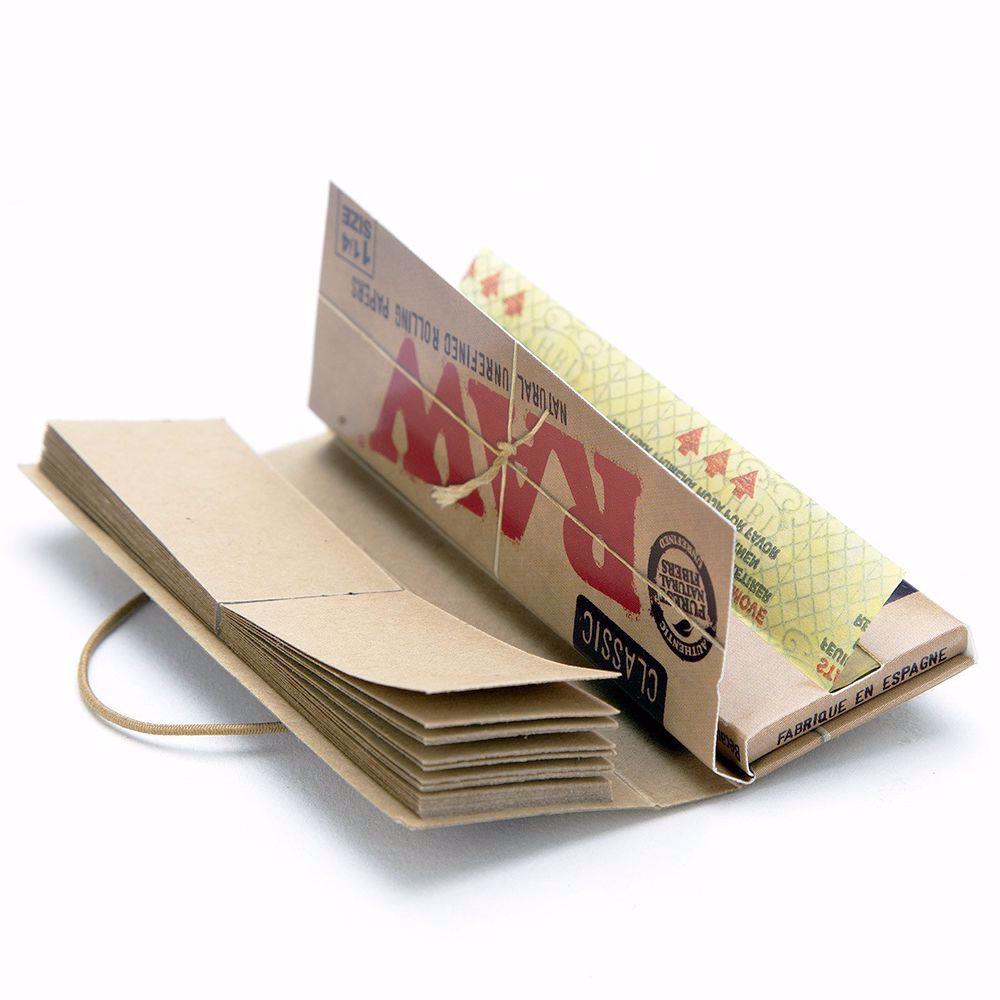 Raw 1 1 4 Size Connoisseur Natural Unrefined Rolling Papers Tips