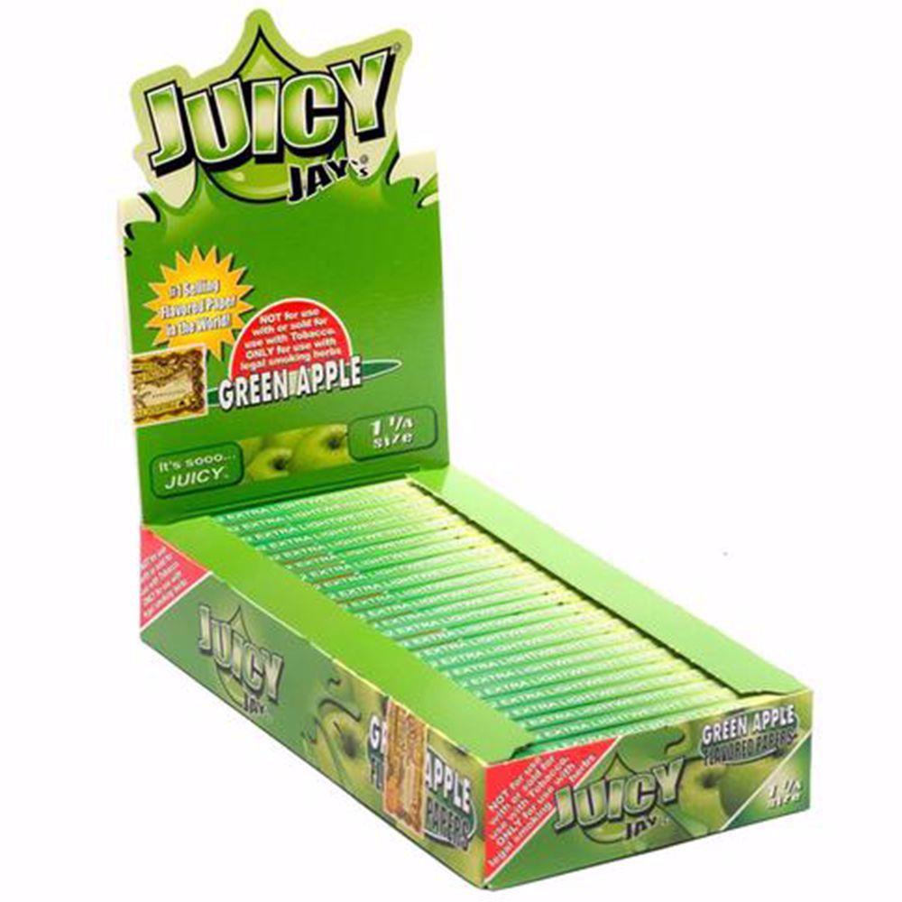 Juicy Jay's 1 1/4 Size Green Apple Flavored Rolling Papers | Rolling Ace