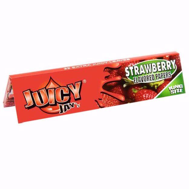 JUICY JAY'S KING SIZE STRAWBERRY FLAVORED ROLLING PAPERS | Rolling Ace