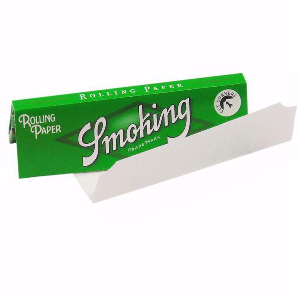 SMOKING #8 GREEN SINGLE WIDE ROLLING PAPERS | Rolling Ace