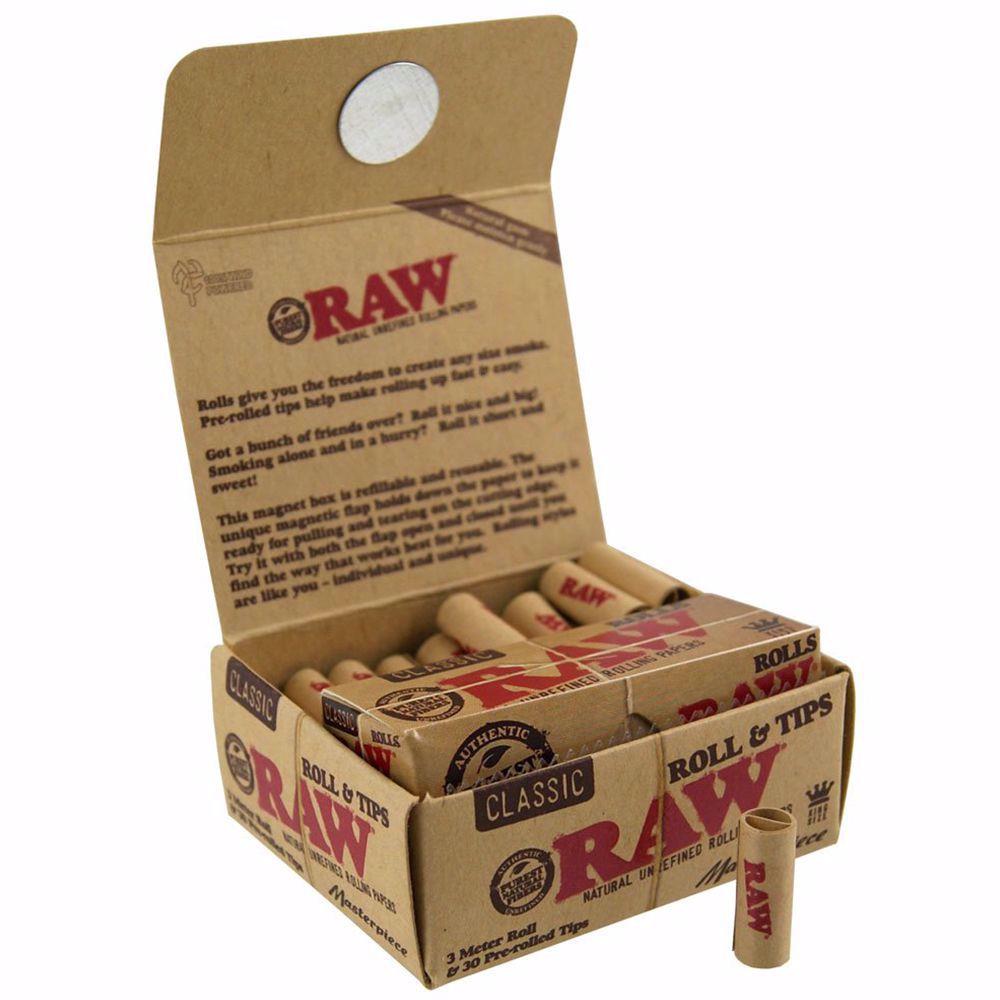 RAW CLASSIC ROLL KING SIZE + 30 PREROLLED TIPS | Rolling Ace RAW CLASSIC ROLL KING SIZE + 30 PREROLLED TIPS | Rolling Ace