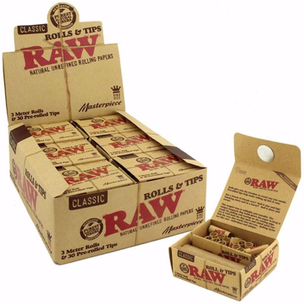 RAW CLASSIC ROLL KING SIZE + 30 PREROLLED TIPS | Rolling Ace RAW CLASSIC ROLL KING SIZE + 30 PREROLLED TIPS | Rolling Ace